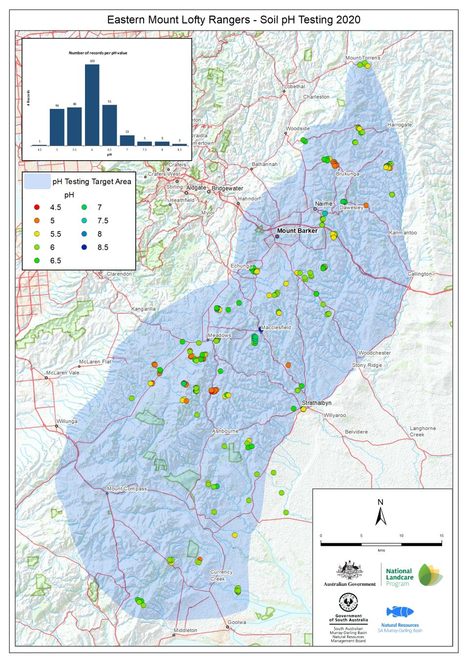 EMLR Soil pH Testing Map 2020 - GWLAP